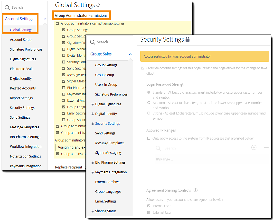 Configure the Group Administrator Permissions Configure the Group Administrator Permissions